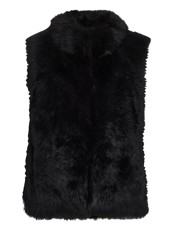 Gorski Lamb Shearling Vest - Black