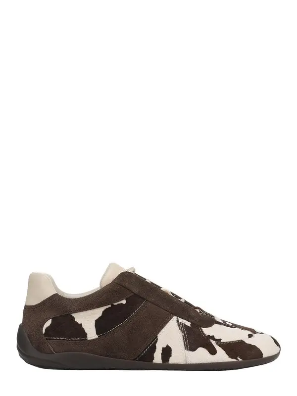 Vince Calf Hair Slim Trainer Sneakers - Animal