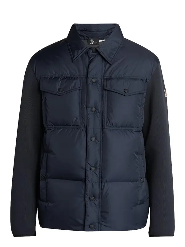 Moncler Down Knit Combo Jacket - Dark Blue