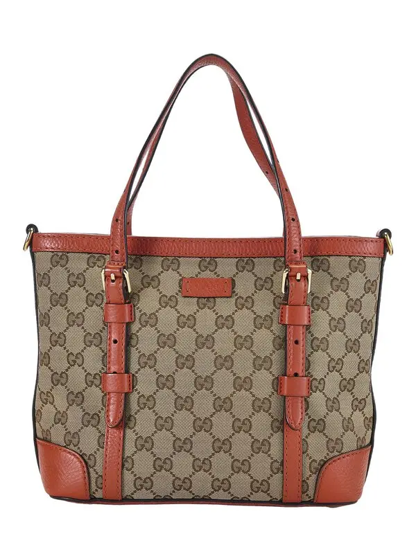 Gucci Original Gg Convertible Zip Handbag - Orange