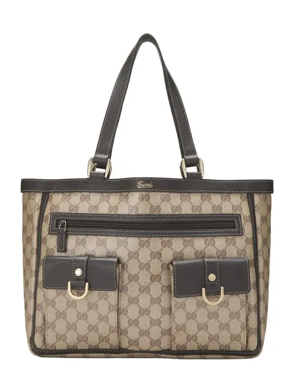 Gucci Original Gg Crystal Abbey Tote - Brown