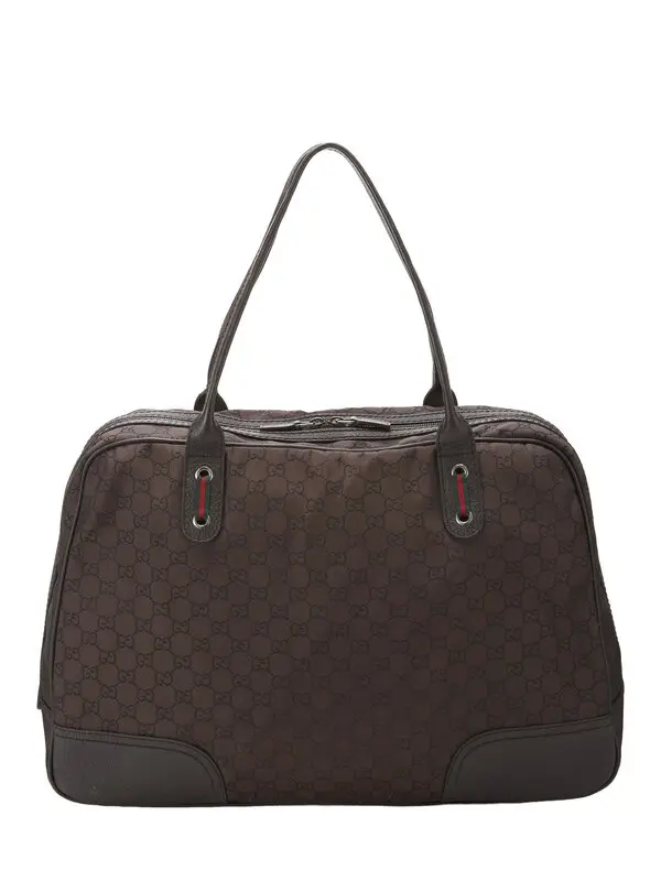 Gucci Gg Nylon Princy Satchel - Brown