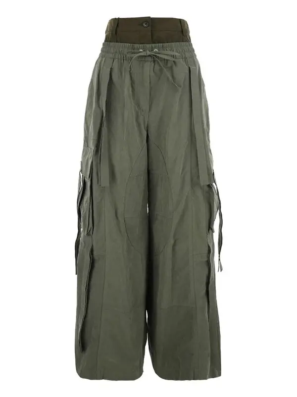 Dolce & Gabbana Cargo Pants With Elasticated Double Waist - Green