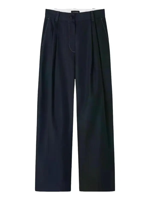 LEE MATHEWS Pleat-detail Trousers - Blue