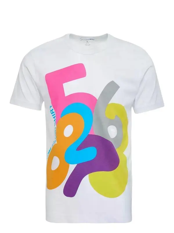 Comme Des Garçons Number-print T-shirt - White