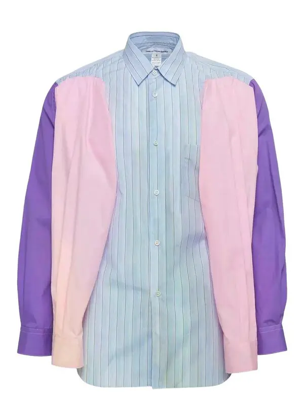 Comme Des Garçons Layered Striped Shirt - Blue