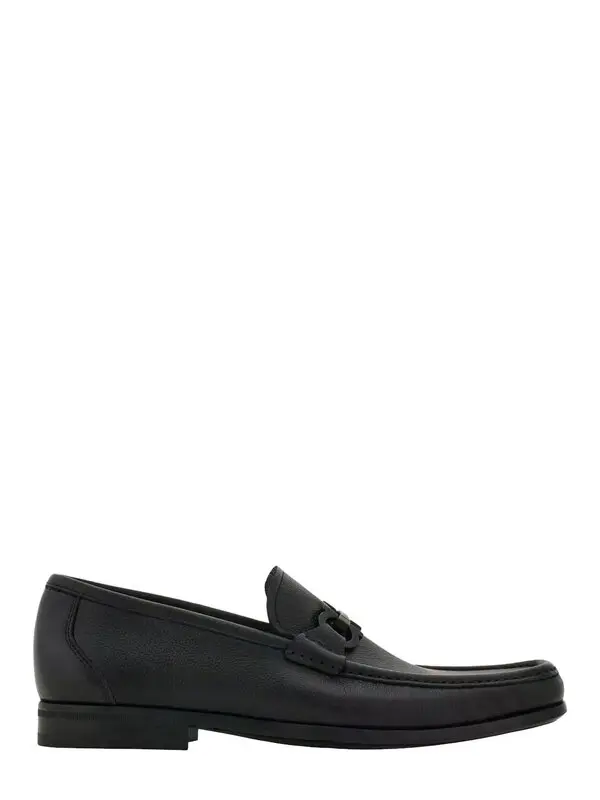 FERRAGAMO Gancini Loafers - Black