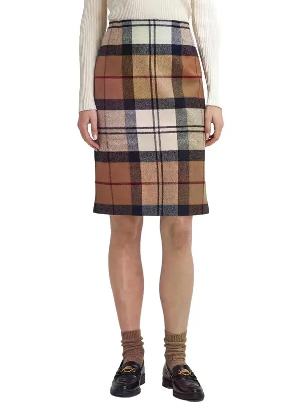 Barbour Tartan Skirt - Brown