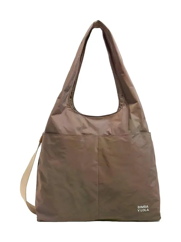 Bimba Y Lola Nylon Shoulder Bag - Brown