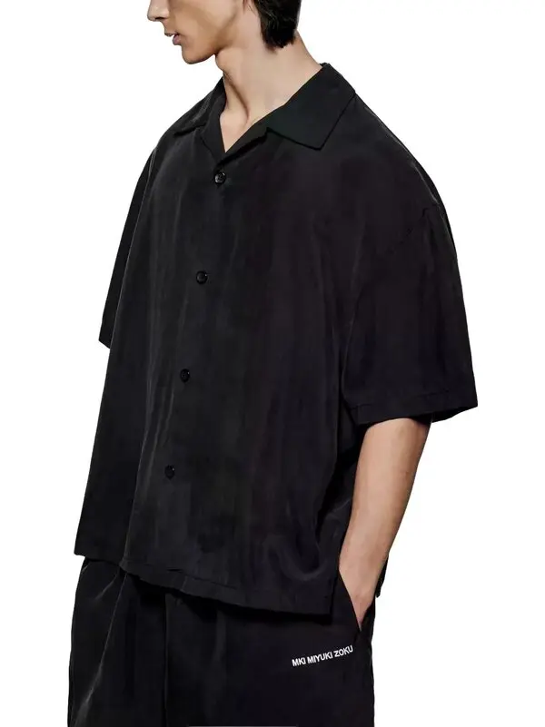 MKI MIYUKI ZOKU Sandwash Short-sleeve Shirt - Black