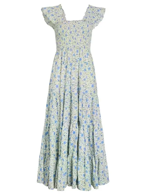 Rixo Kendall Floral-pattern Midi Dress - Neutrals