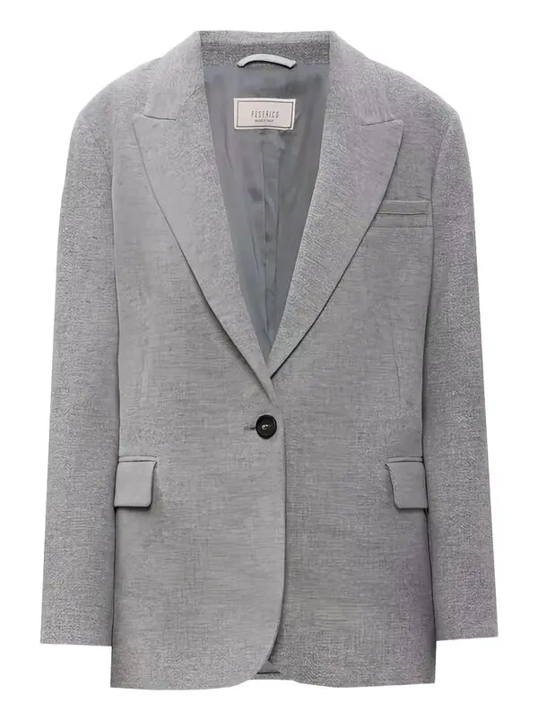 Peserico Single-breasted Jacket - Grey