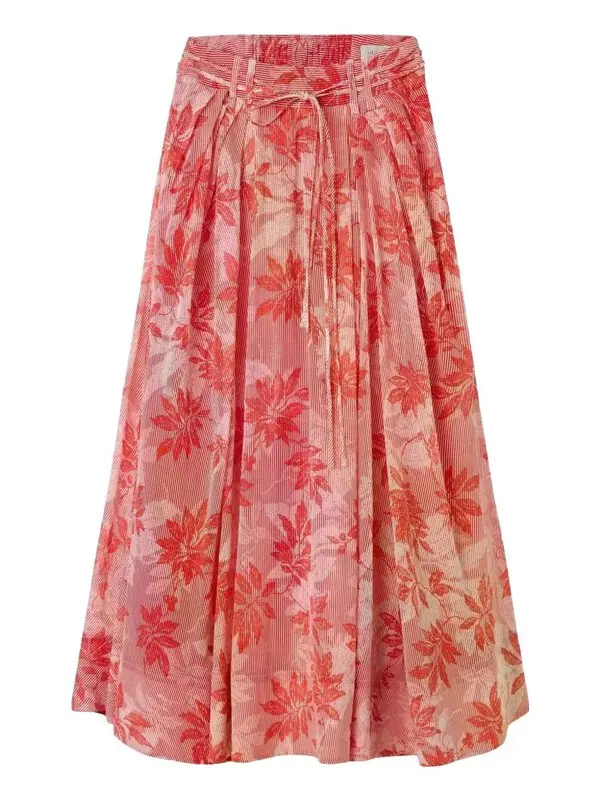 LEE MATHEWS Meith Maxi Skirt - Red