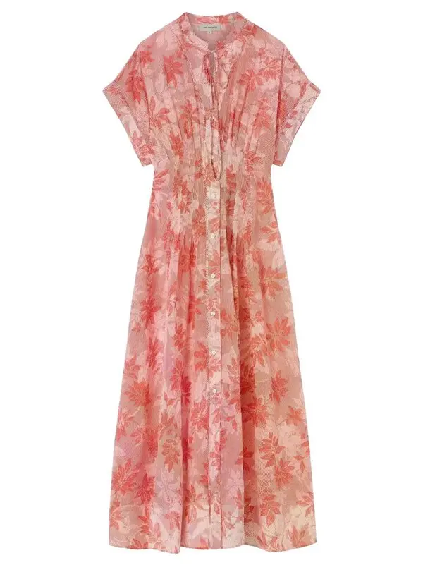 LEE MATHEWS Meith Floral-pattern Maxi Dress - Red