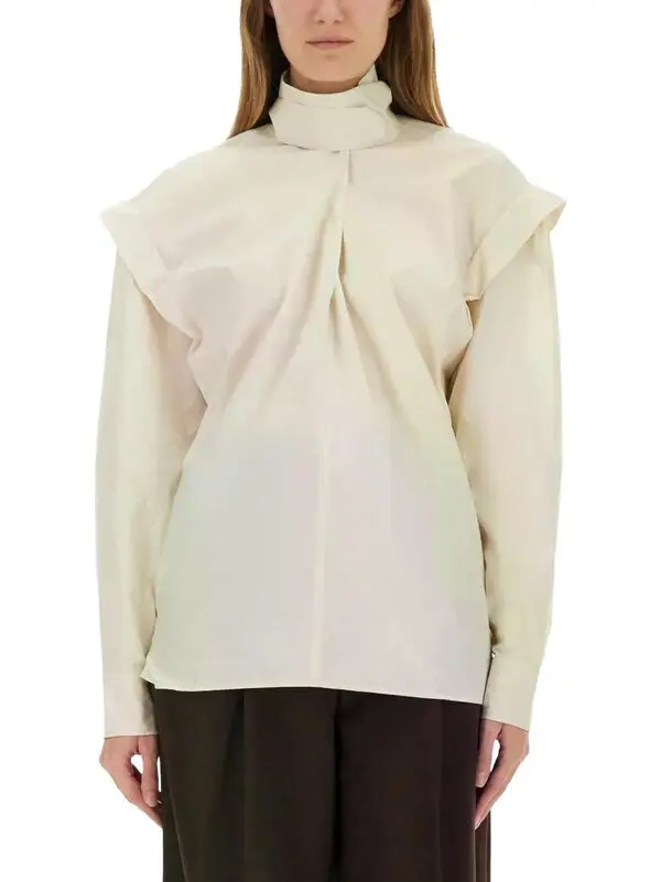 LEMAIRE Ascot Blouse - Neutrals