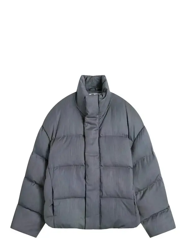 ENTIRE STUDIOS Funnel Neck Quilted Jacket - Grey