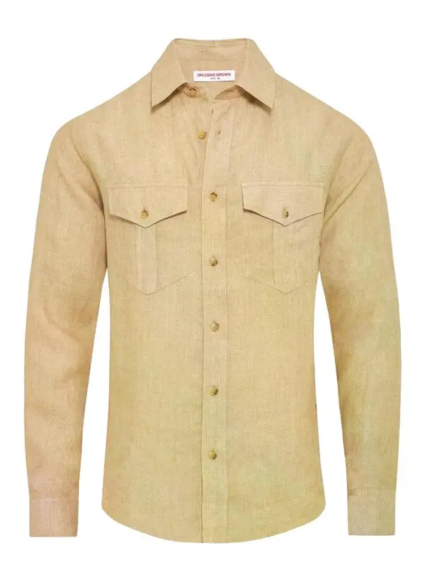Orlebar Brown Colburn Double-pocket Linen Shirt - Neutrals