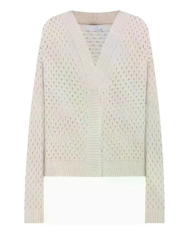 Peserico Long-sleeve V-neck Cardigan - Neutrals