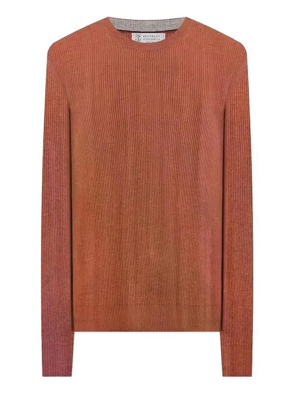 Brunello Cucinelli Ribbed Sweater - Orange