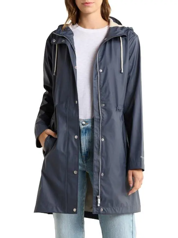 ILSE JACOBSEN Hooded Waterproof Raincoat - Ombre Blue