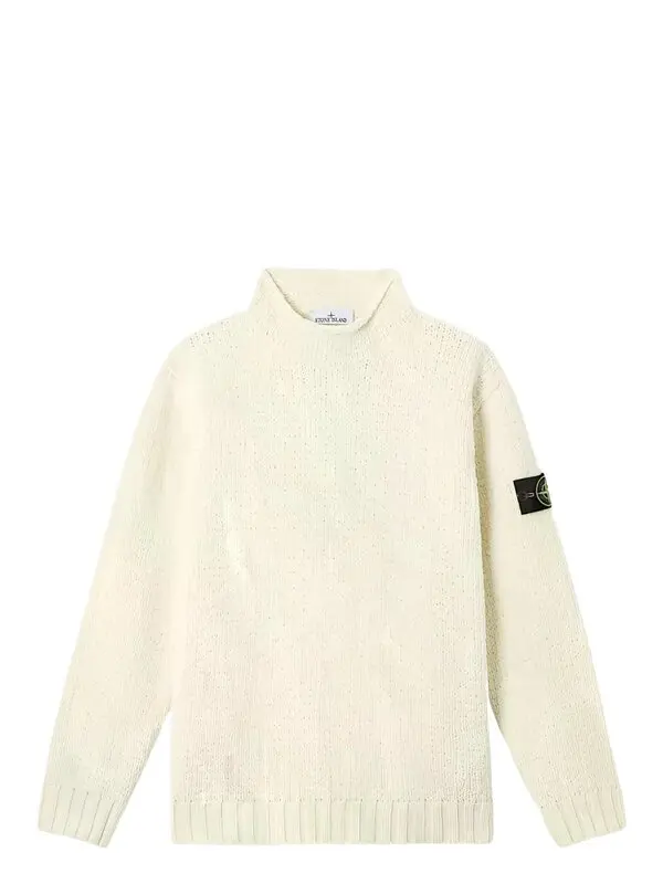 Stone Island Roll-neck Textured Sweater - Neutrals