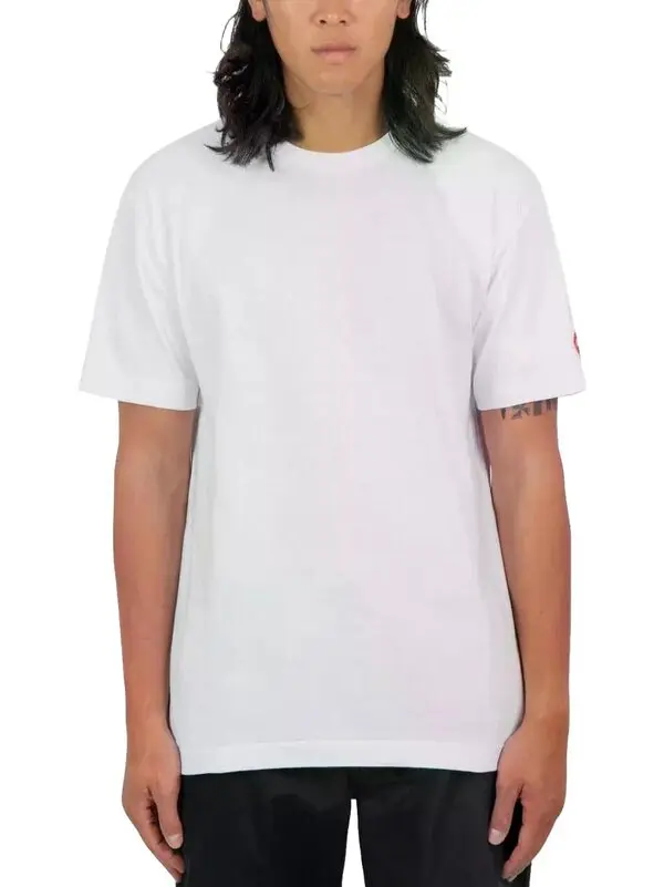 Comme Des Garçons Logo-embroidered T-shirt - White