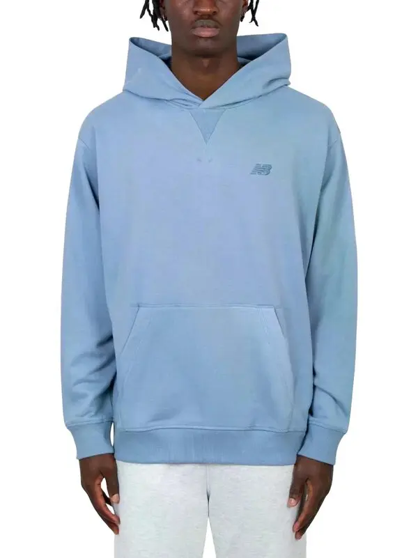 NEW BALANCE Logo-embroidered Hoodie - Blue