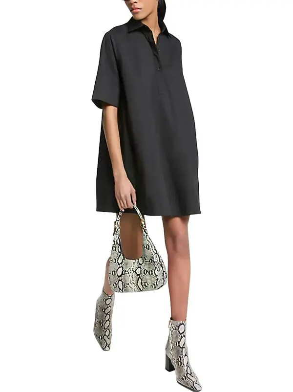Michael Kors Button-closure Mini Shirt Dress - Black