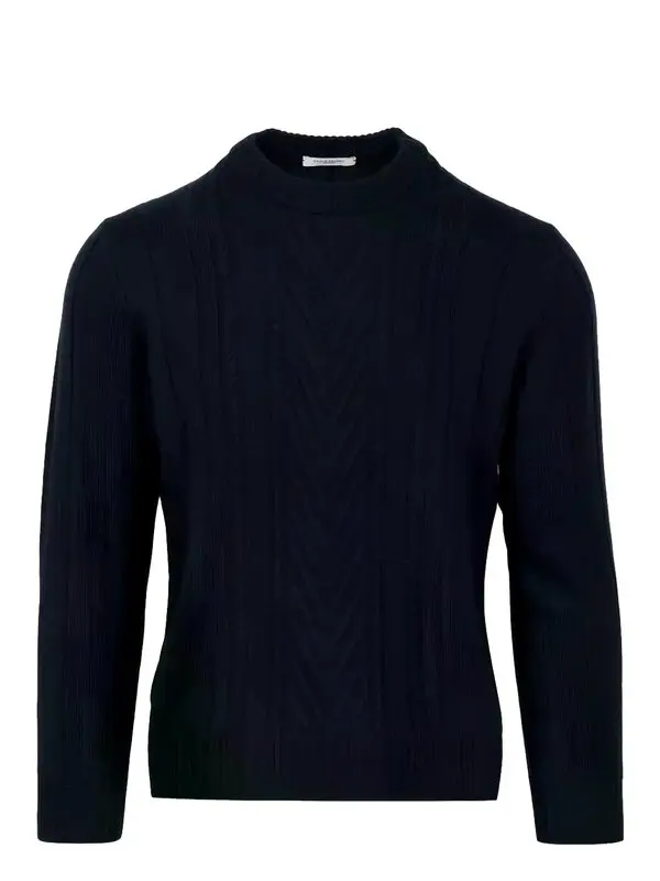 PAOLO PECORA Cable-knit Sweater - Blue