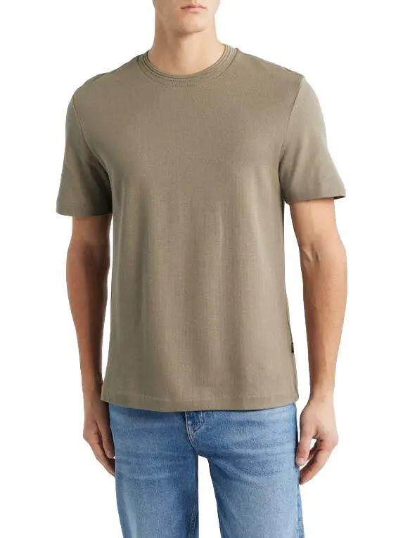 BOSS Thompson Cotton T-shirt - Open Brown