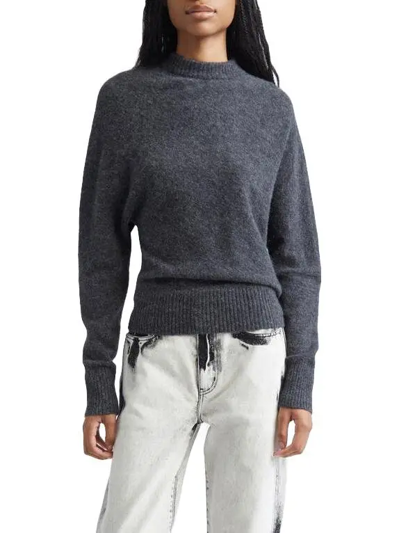 Proenza Schouler Abie Boiled Wool Blend Sweater - Dark Grey