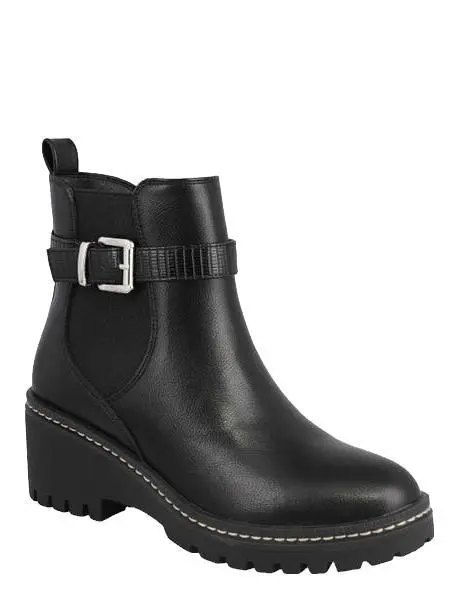 Mia Block Heel Boot - Black