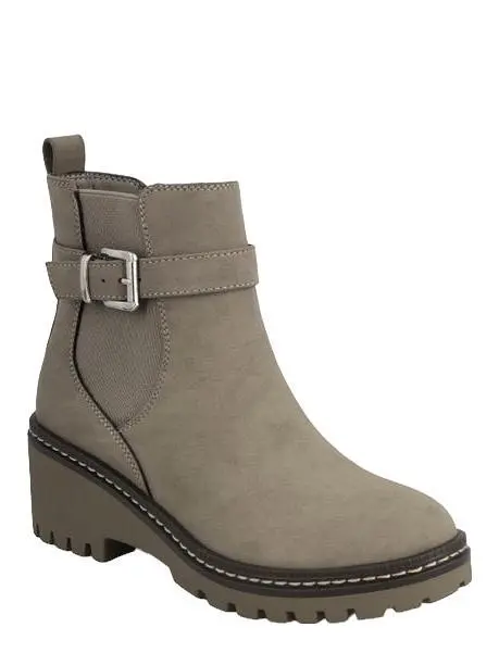 Mia Block Heel Boot - Taupe