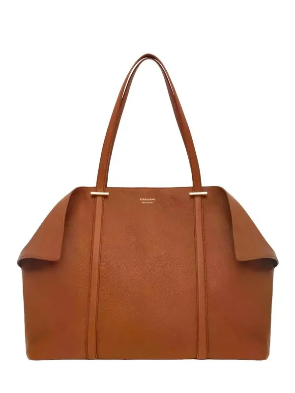 FERRAGAMO Large Open-top Tote Bag - Brown