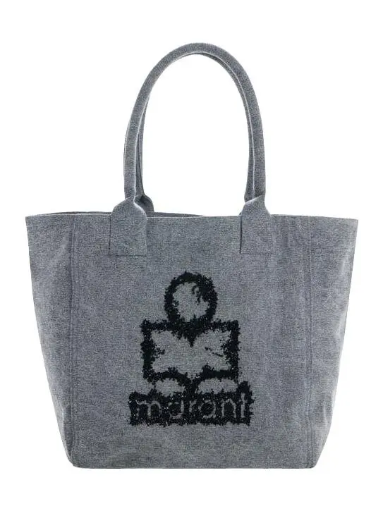 Isabel Marant Small Yenky Festive Snowy Logo Tote - Grey