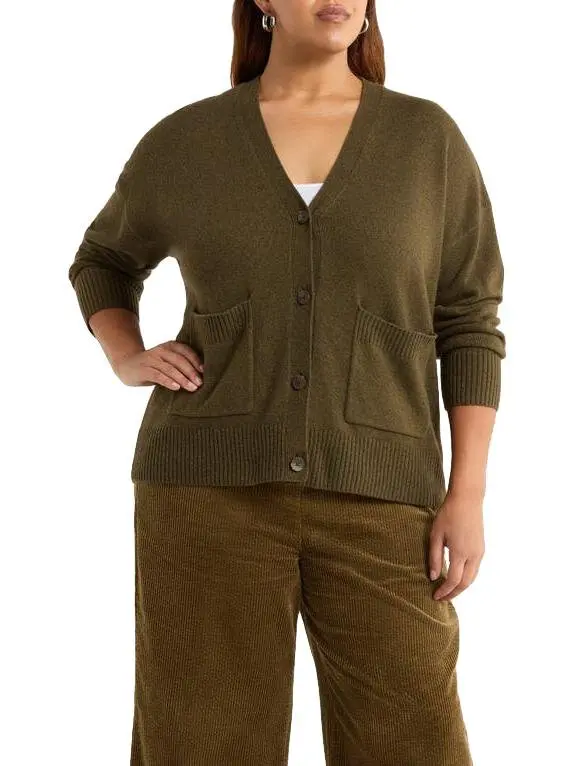 SEASALT CORNWALL Senara Merino Wool-blend Cardigan - Rich Olive