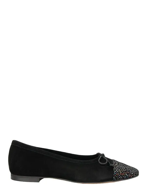 MENINA STEP Amelie Leather Ballet Flat - Black Speckle