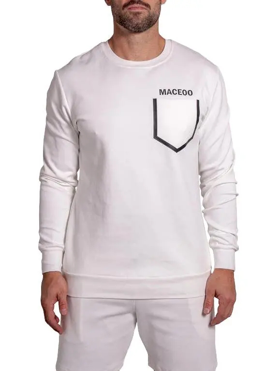 MACEOO Pocket Sweatshirt - White