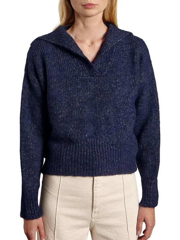 OYUN Sailor Collar Weekend Sweater - Navy