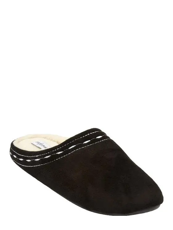 COMFORTVIEW Stitch Clog Slipper - Black