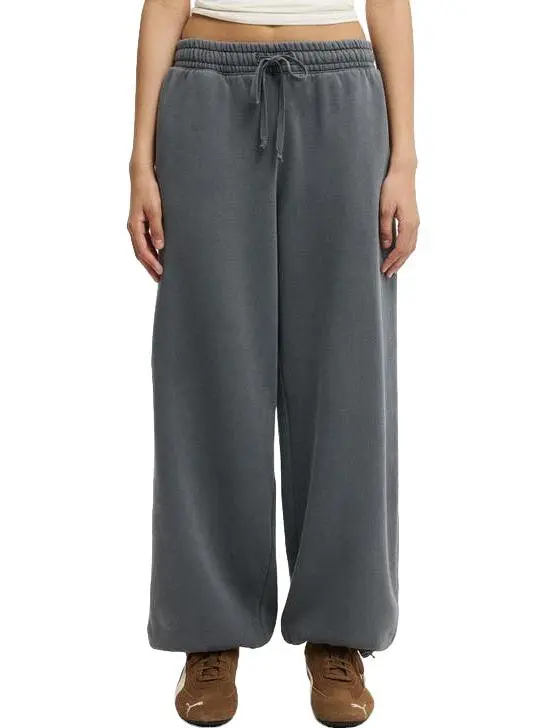 COTTON ON Balloon Track Pants - Washed Light Grey