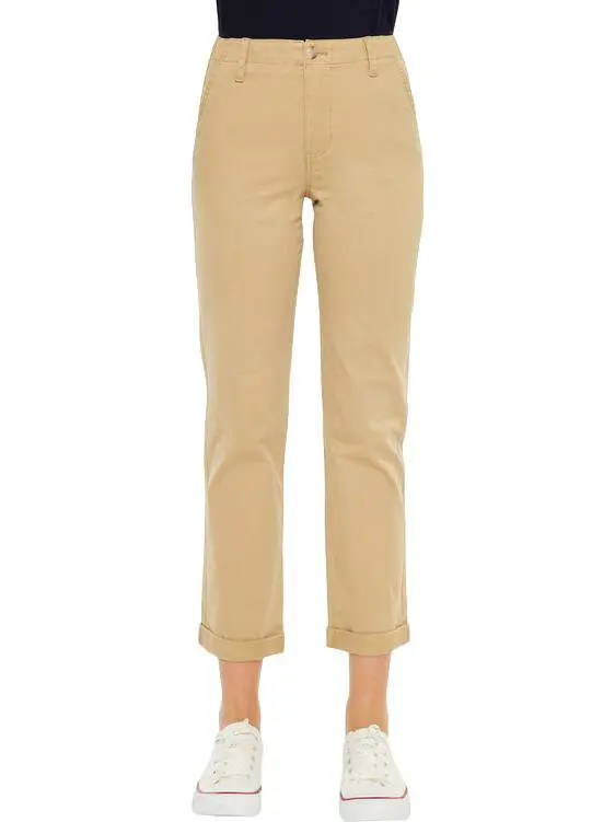 KANCAN Carol High-rise Slim Chino Pants - Tan