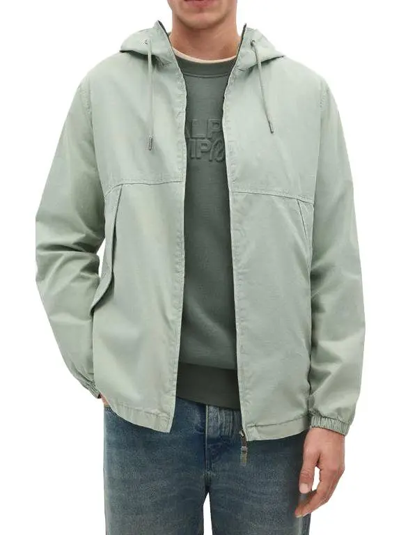 SCALPERS Lightweight Cotton Hooded Jacket - Light Green