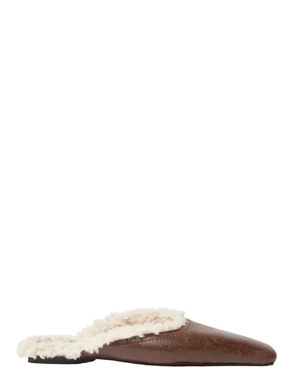 Stella McCartney Vegan Plush-lined Slippers - Espresso