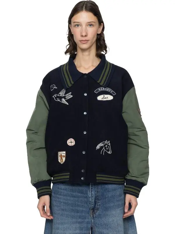 Sea Hester Varsity Jacket - Stripe