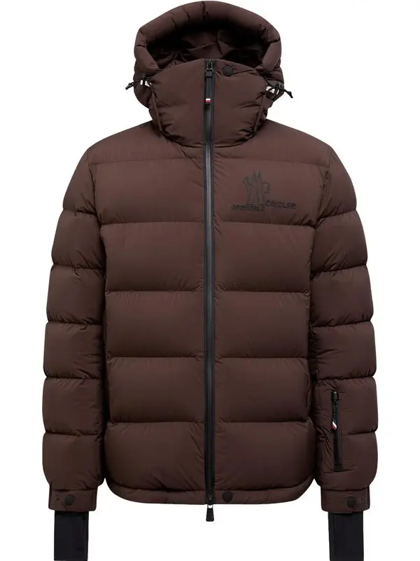 Moncler Isorno Hooded Down Ski Jacket - Brown
