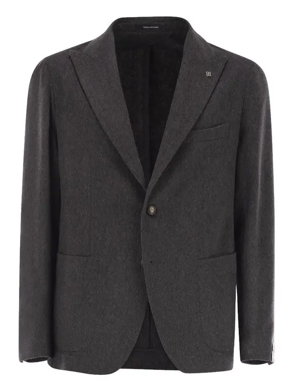 Tagliatore Cashmere And Virgin Wool Jacket - Grey