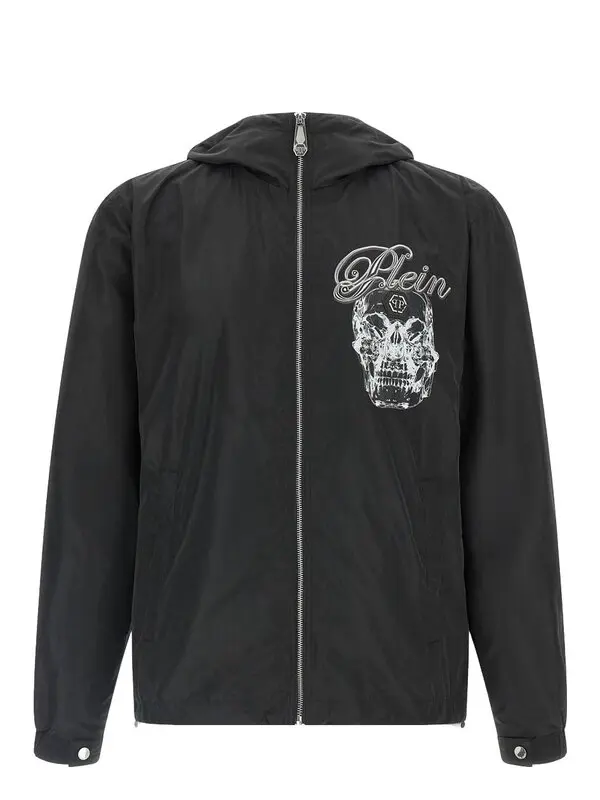 Philipp Plein Glass Skull Anorak - Black