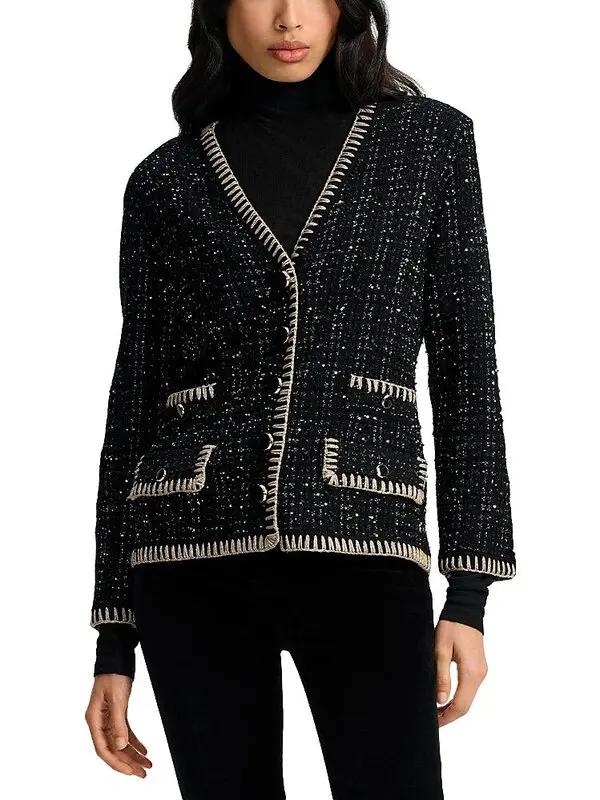 Veronica Beard Ceriani Knit Jacket - Black