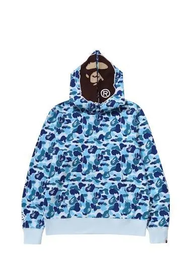 BAPE Abc Camo 2nd Ape Pullover Hoodie - Blue